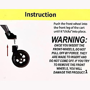 Utility Folding Shopping Cart with 360° Wheels for Grocery, Laundry and Travel, 88lbs Capacity (X-Large)