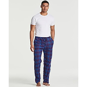 3 Pack: Mens Pajama Pants Lounge Fleece Buffalo Plaid Men PJ Bottoms Sleep Pockets Christmas Microfleece Men Pajamas Pjs Sleeping Sleepwear Night Knit Fluffy Winter Warm Sleeping Fuzzy Set 2-XL