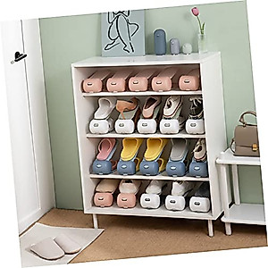 SOLUSTRE Shoe Rack Shoe Storage Rack Stackable Shoe Storage Shoe Slots Space Saver Closet Shoe Organizer Stackable Shoe Slots Shoes Organize Shoes Holder Shoes Storage Rack Pp Simple 4pcs
