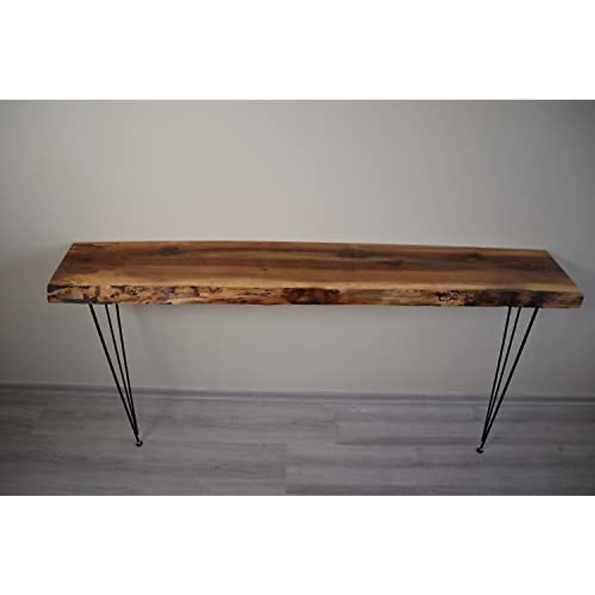 Live Edge Cherry Wood Naturally Form, Console Table 56" x 9" x 29.5" (Handmade)