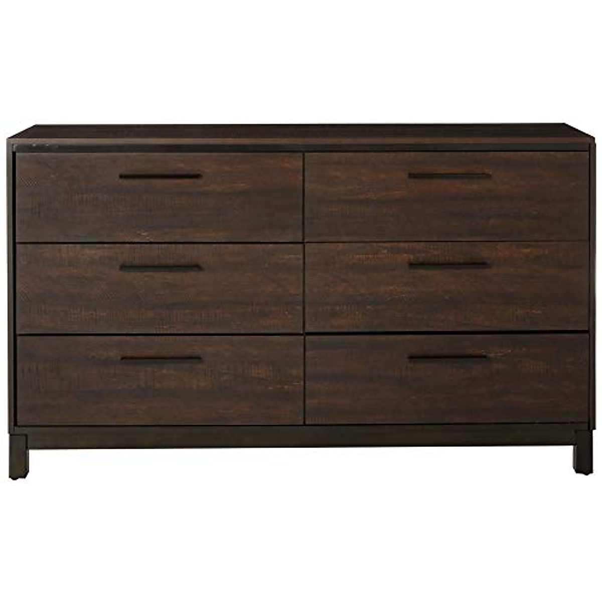 Coaster Home Furnishings Edmonton Dresser with Six Dovetail Drawers Rustic Tobacco and Dark Bronze