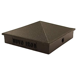 Nuvo Iron PCP02 3 1/2" Pyramid Post Cap, 3-1/2 x 3-1/2 inch, Black