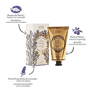 Panier des Sens Lavender Hand cream for dry cracked hands with Olive oil - Made in France 97% natural - 2.6floz/75ml