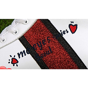 BHB High Heel Golf Shoes for Women and Girls, Waterproof Spikeless Glitter Golf Shoes for Girls Black