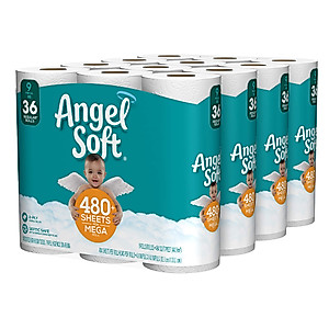 Angel Soft Toilet Paper, Bath Tissue, Packaging May Vary), 9 Count (Pack of 4)