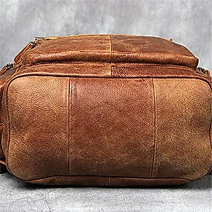 FEER Genuine Leather Backpack First Layer Cowhide Backpack Leisure Travel Bag Large Capacity Laptop Bag For 16inch