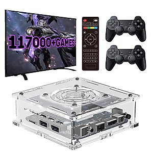 Kinhank Super Console X PRO Plus, Retro Game Console 256GB Built-in 117,000+ Games, Video Game Console Systems for 4K TV HD/AV Output, 2 Wireless Controllers (256)