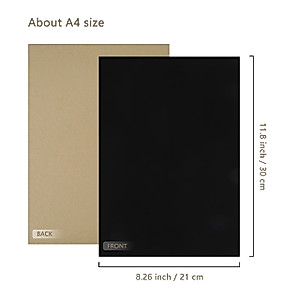 Sntieecr 15PCS Black Self Adhesive Felt Sheets, Soft Velvet Sticky Back Felt Fabric for Jewelry Box Drawer Liner, Art and Craft Making(A4 Size, 8.3 x 11.8)