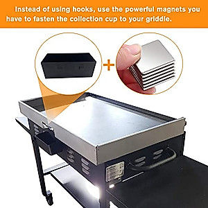 ROYOR Griddle Grease Catcher for Blackstone Replacement - Drip Pans for Blackstone Griddle 17 22 28 36 Inches, Grease Cup Catcher for Blackstone Replacement Top