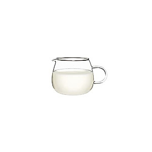 Simax Glassware Glass Creamer Pitcher: SMALL Glass Milk Pitcher For Tea, Coffee and Syrup – Borosilicate Glass - Clear Glass Cream Pitcher – Mini Pitcher – 8 Oz Frothing Pitcher - Milk Pourer