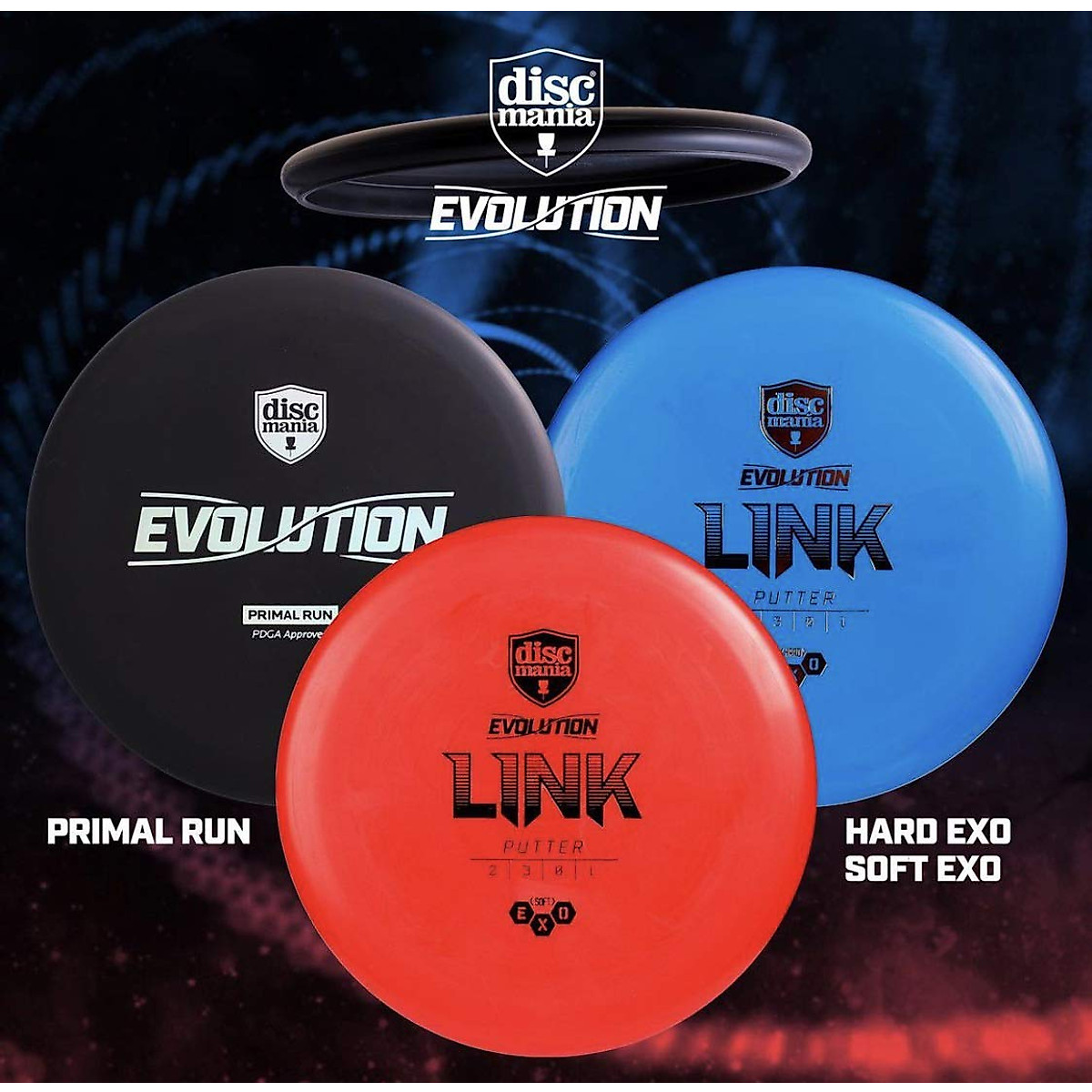 Discmania Evolution Exo Hard Link Disc Golf Putter - Stable Disc Golf Putter and Approach Disc - 173-176 Grams (Colors May Vary)