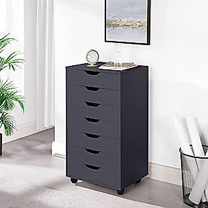 Debbie 7-Drawer Office Storage Cabinet by Naomi Home Black