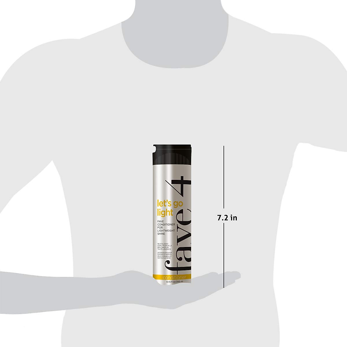 fave4 hair Let's Go Light Conditioner for Lightweight Shine, Replenish Split Ends & Frizz, 8.5 fl oz