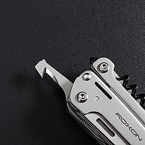 ROXON S801S STORM 16 in 1 multitool pliers EDC for Camping, Outdoor with Lockable Saw Blade with Nylon Case (S801S)