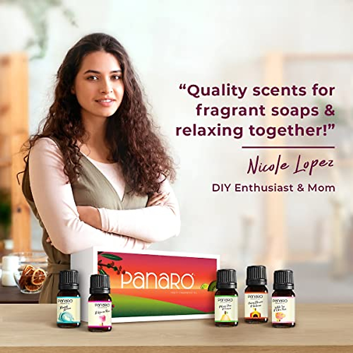 Panaro Fruity Premium Fragrance Oils (Set of 5x10ml) - Get Well Soon Gifts- Sweet, Joyful & Fragrant