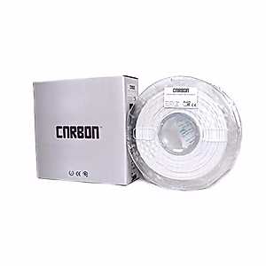 Certified Food Grade PETG 3D Printer Filament - Carbon Brand - Lab Tested FDA Compliant Food Safe, 1.75mm, 1kg, Temp: (Nozzle 220°C - 260°C, Bed: 0°C/60°C - 80°C), Accuracy: +/- 0.02 (White)