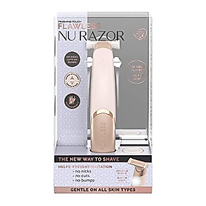 Flawless Nu Razor,Rechargeable Electric Razor for Women, Hypoallergenic 18K Gold-Plated Head