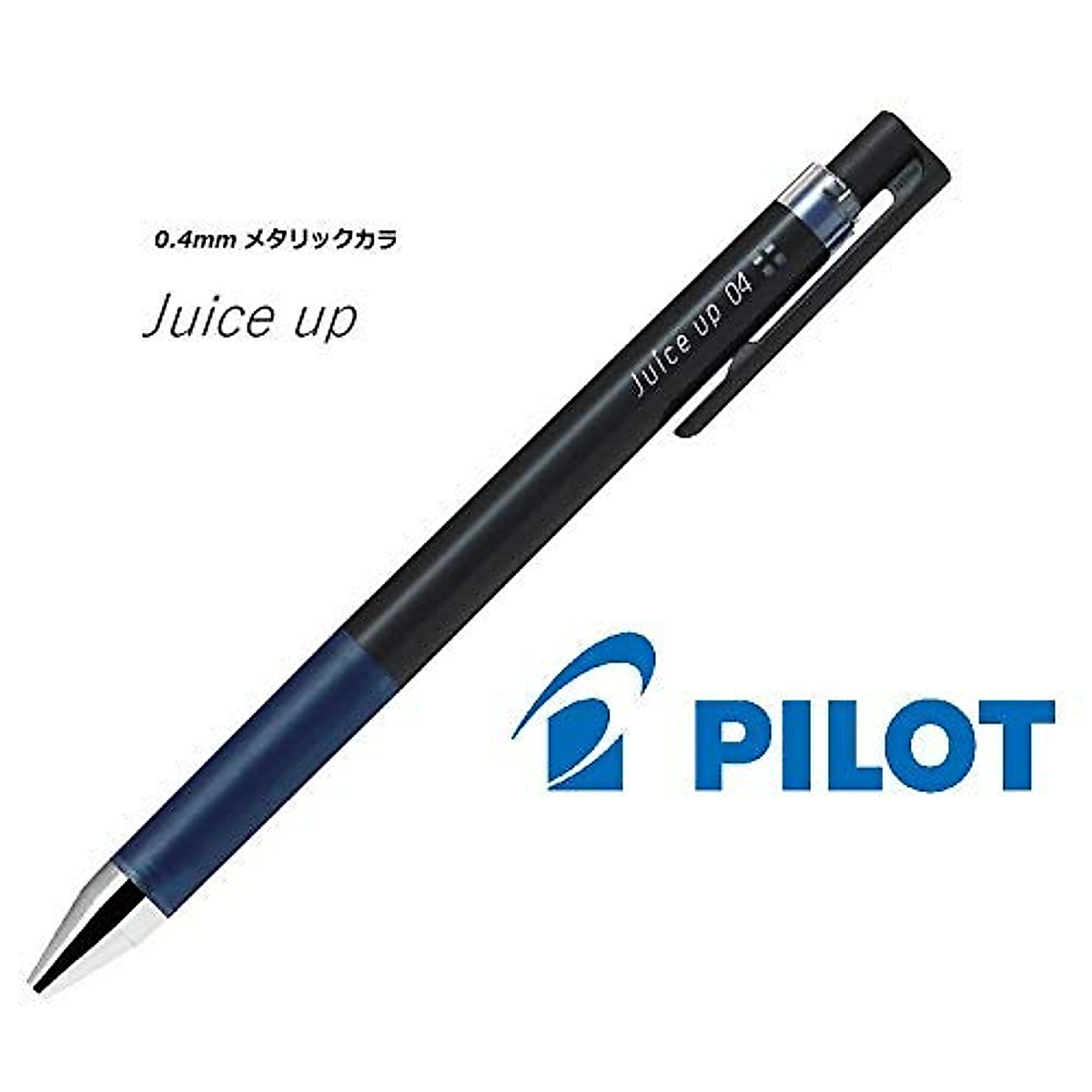 Pilot juice up 04 Retractable Gel Ink Pen, Ultra Fine Point 0.4mm, Navy Blue Black Ink, Value Set of 5