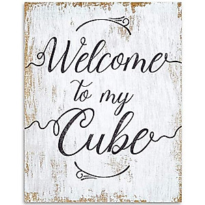 Welcome To My Cube - 11x14 Unframed Art Print - Great Office Cubicle Decor and Coworker Gift for Men and Women Under $15