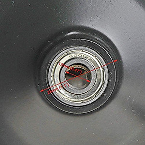 JCMOTO Pair 4.10-6 Go Kart ATV Tubeless Tire with Rim and 6001ZZ Bearings | Front Tires Rims for Scooter Quad Bikes 4 Wheelers