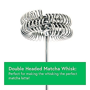 MATCHABAR Electric Matcha Whisk and Milk Frother | Handheld Matcha Green Tea Mixer and Blender | USB Rechargeable, Dual Speed, Stainless Steel | Powerful Whisk for Matcha Lattes, Coffee & Other Drinks
