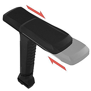 Frassie Height Adjustable Chair Armrest Pair, Gaming Boss Chair Arms Set Replacement 4D (Black)