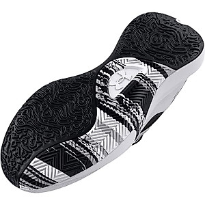 Under Armour Unisex Lockdown 6 Basketball Shoe, White, 10, US