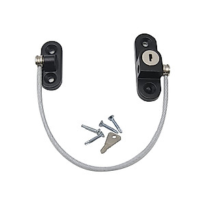 Myster Locomo U/D SAIRUIDIPU Refrigerator Lock with Key, Fridge Lock with Screws, Child Safety Lock for cabinets (Black,)