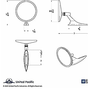 ORTUS UNI Exterior Mirror Fits C636401