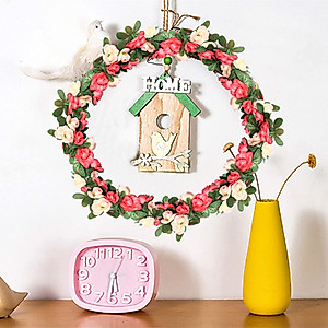 Levana.m 2Pcs Rose Garland Artificial Rose Vine 8.37FT Fake Silk Rose Flower Garland Hanging Rose Ivy Garland for Home Wall Art Wedding Party Garden Craft Decor, Pink