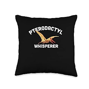 Pterodactyl Designs Whisperer Pterodactyl Dino Dinosaur Throw Pillow, 16x16, Multicolor