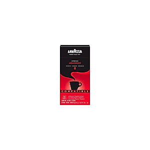 Lavazza Espresso Maestro Classico Medium Roast Coffee Aluminum Capsules Compatible with Nespresso Original Machines, espresso, 100% Arabica, notes of grains and biscotti.(10 pack) (Packaging May Vary)