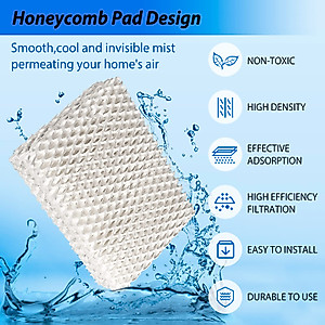 Jowlawn Humidifier Filter Replacement- 4 Pack WF813 Humidifier Wick Filter Compatible with Equate EQ 2119-UL, Relion RCM-832 RCM-832N, ProCare PCCM-832N Cool Mist Humidifier Filters