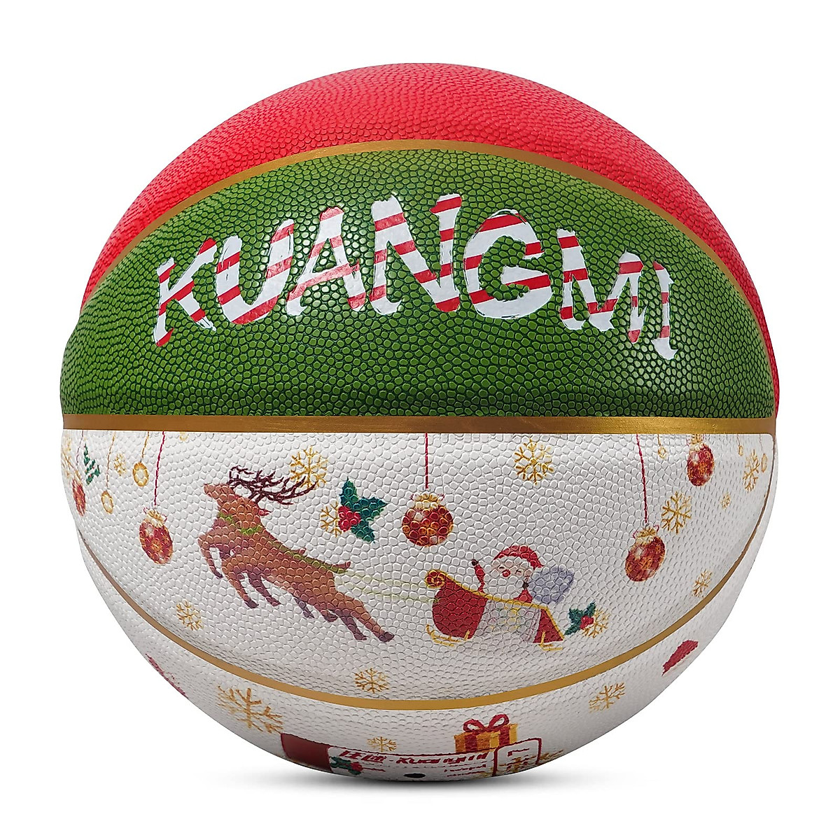 Kuangmi 2024 New Year Basketball, Official Size 7 29.5", Ideal Gift for Men, Women, Girls, Boys, Youth, Teenager(Lucky)