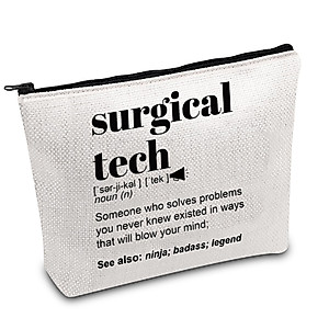 FOTAP Surgical Tech Gift Nurse Anesthetist Cosmetic Bag Surgical Nurse Gift CRNA Gift Anesthesia Tech Gift Surgical Technologist Gift (Surgical tech)