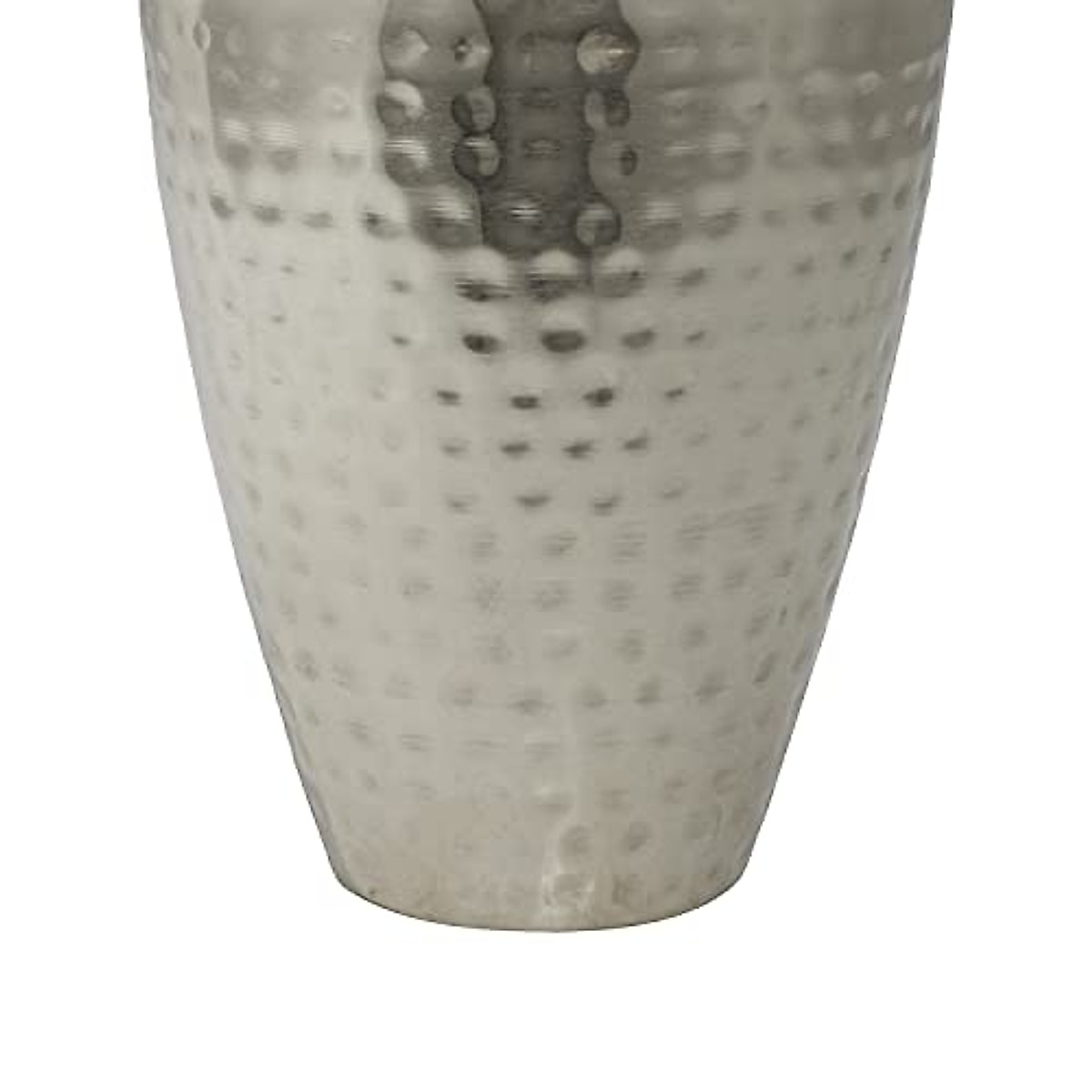 Deco 79 Contemporary Metal Abstract Decorative Jars, 7" x 7" x 16", Silver