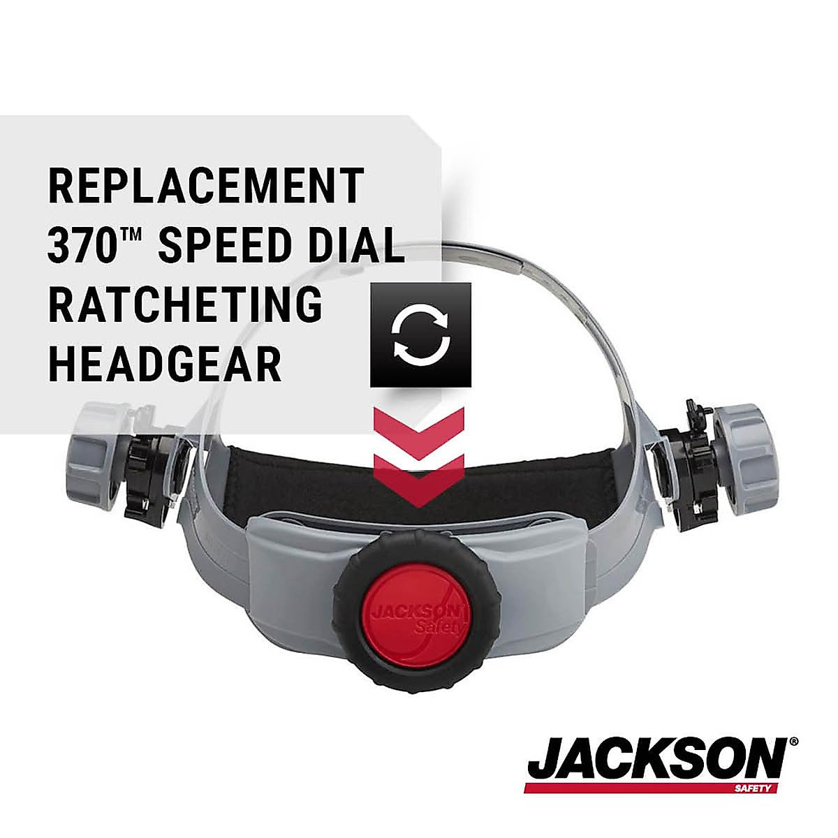 Jackson Safety 20695 Replacement 370 Speed Dial Face Shield Headgear, Fits Quad500 Model 14260