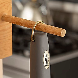 Smith’s 3001 10” Oval Diamond Sharpening Steel Rod – Grey – Oval Design – Rubber Grip Handle – Plastic Sharpening Tip