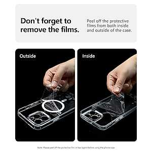 Dssairo Magnetic for iPhone 13 Pro Max Case，with 2 Screen Protector，Full Camera Protection [Compatible with MagSafe] Shockproof Phone Bumper Cover，Anti-Scratch Clear Back (Clear)………