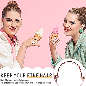 Yeshone 3-Piece Shark Tooth Hair Band, Plastic U-Shaped Hairband with Zigzag Teeth, Hair Accessory for Women and Girls, Black