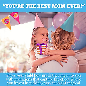 Cosmic Bowling Birthday Party Invitations for Out of This World Glow in the Dark Bowling Parties, 20 5x7 Fill In Cards with Twenty White Envelopes by AmandaCreation