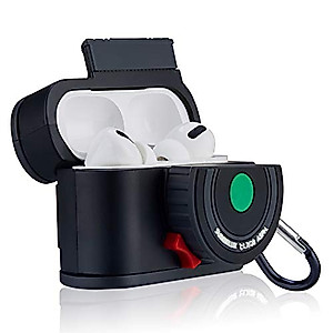 Mulafnxal for Airpod Pro 2019/Pro 2 Gen 2022 Case, Cute 3D Funny Cartoon Soft Silicone Air pods Pro Cover, Fun Cool Design Skin Shell,Stylish Fashion Keychain Cases for Airpods Pro (Black Camera)
