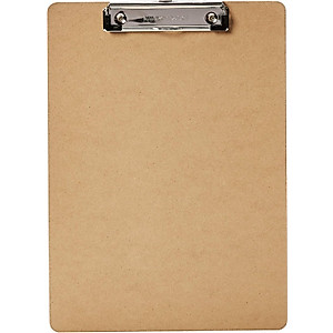 Amazon Basics Hardboard Office Clipboard - 6-Pack