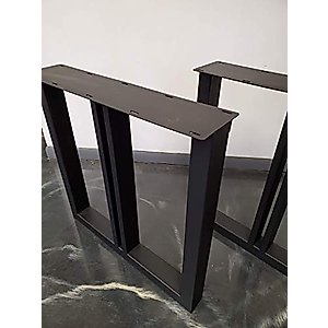 Metal Table Legs, Rectangular Columns Style - Any Size and Color