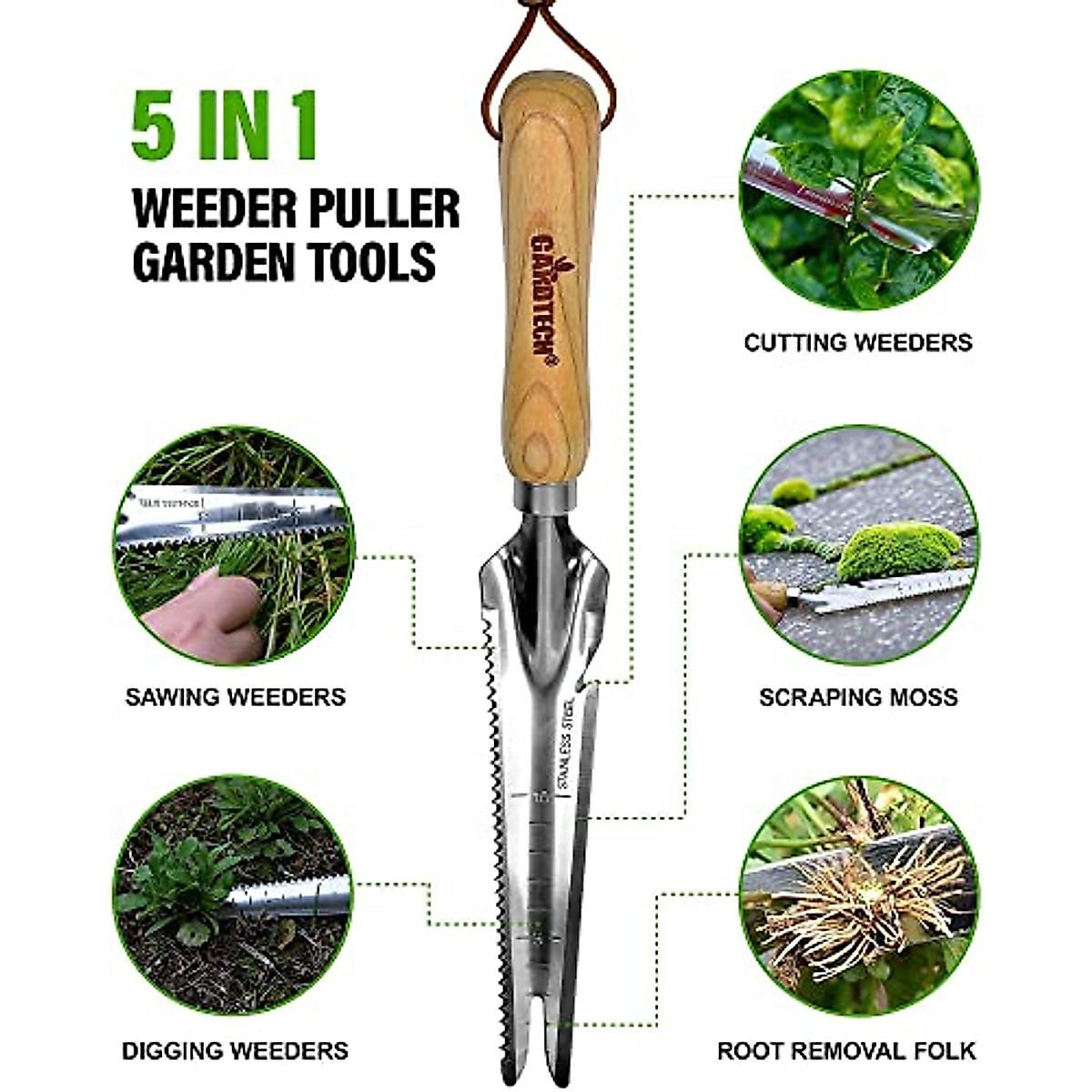 Hand Weeder Puller Tool, Dandelion Fork Weeding Knife Tool - 2023 New Garden Tool for Weeders Easy Quick Clean Removal Root Digging - Original Multi Use Garden