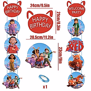 Turning Red Party Supplies - 10pcs Turning Red Party Door Sign for Turning Red Party Decorations, Turning Red Party Favors for Both Indoor Outdoor Decor, partyhome-yxz007