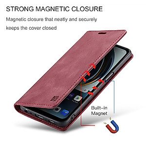 HAII Case for OnePlus Nord N30 5G 2023,PU Leather Folio Flip Wallet Case with Card Holster Stand Kickstand Magnetic Closure Shockproof Phone Cover for OnePlus Nord N30 5G 6.72 inch 2023 (Red)