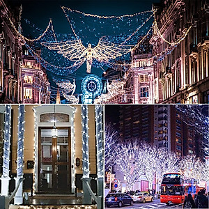 iBaycon Battery Christmas Lights, 66ft 200 LED Battery Operated String Lights Waterproof 8 Modes & Auto Timer for Christmas Trees, Home, Garden, Party and Holiday Decoration (White)