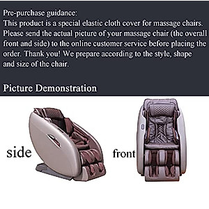 FBKPHSS Massage Chair Recliner Cover with Zero Gravity, Full Body Massage Chair Cover Skin-Friendly Washable Elastic Cloth Dust Cover Free Headrest Cover,Brown,A+B