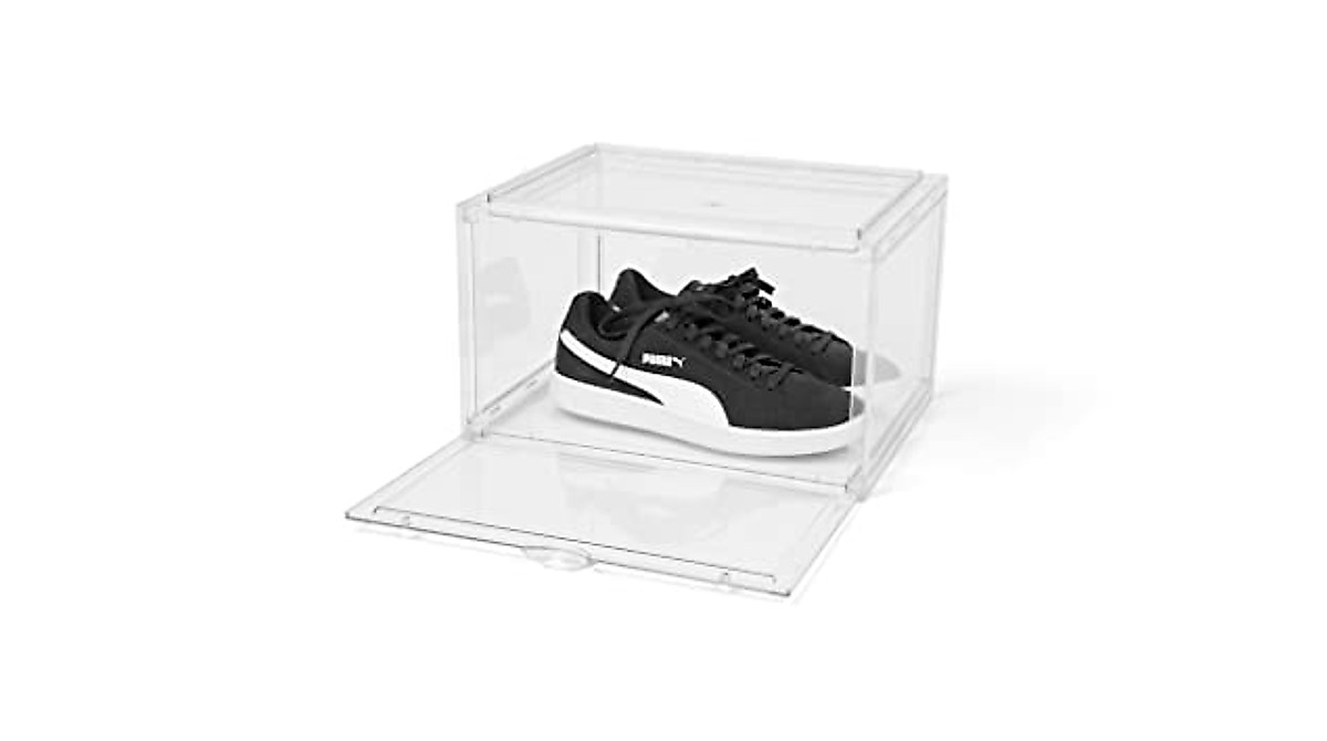 Stackable Clear Shoe Display Case for Sneaker Storage